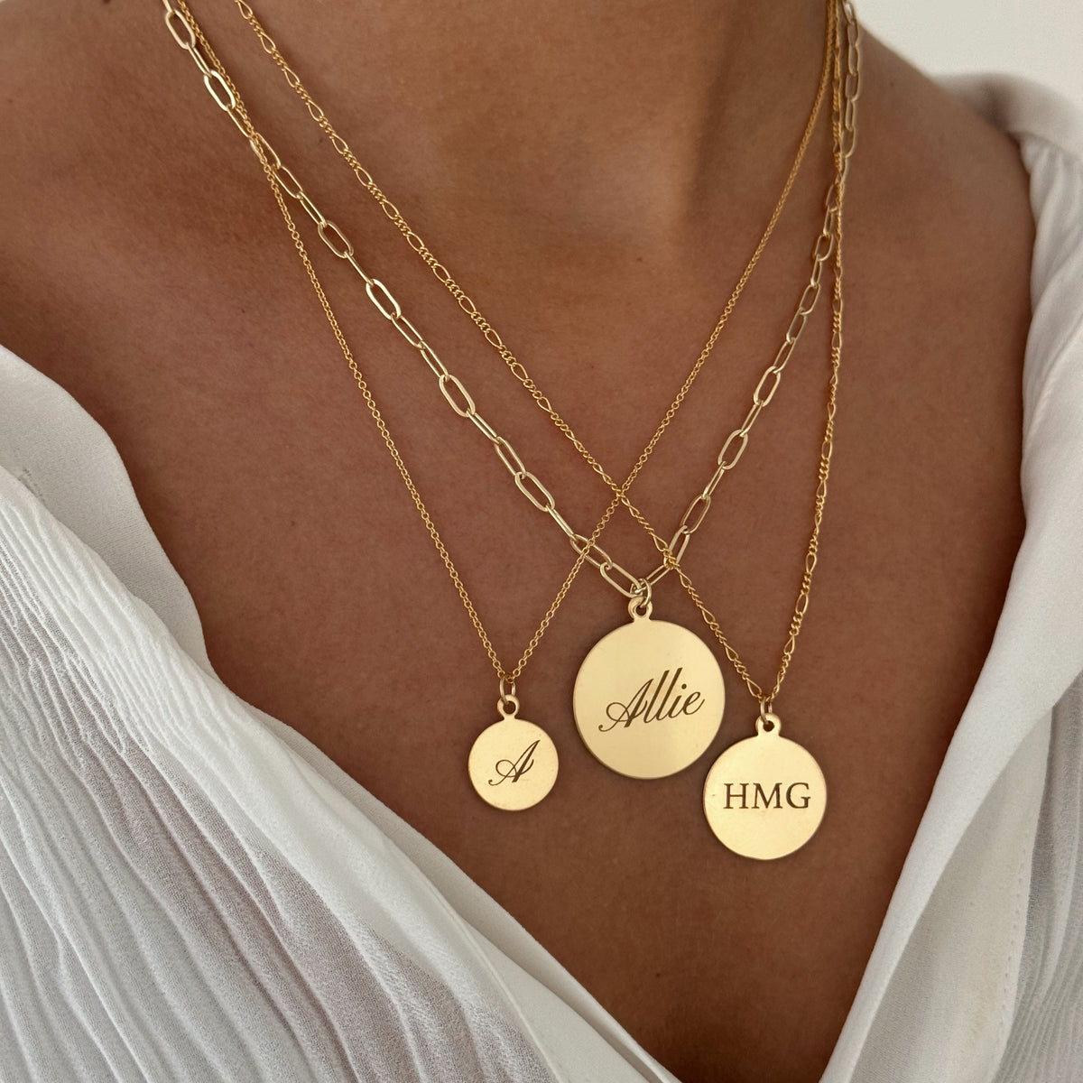 ENGRAVED CIRCLE NECKLACE – ALV Jewels