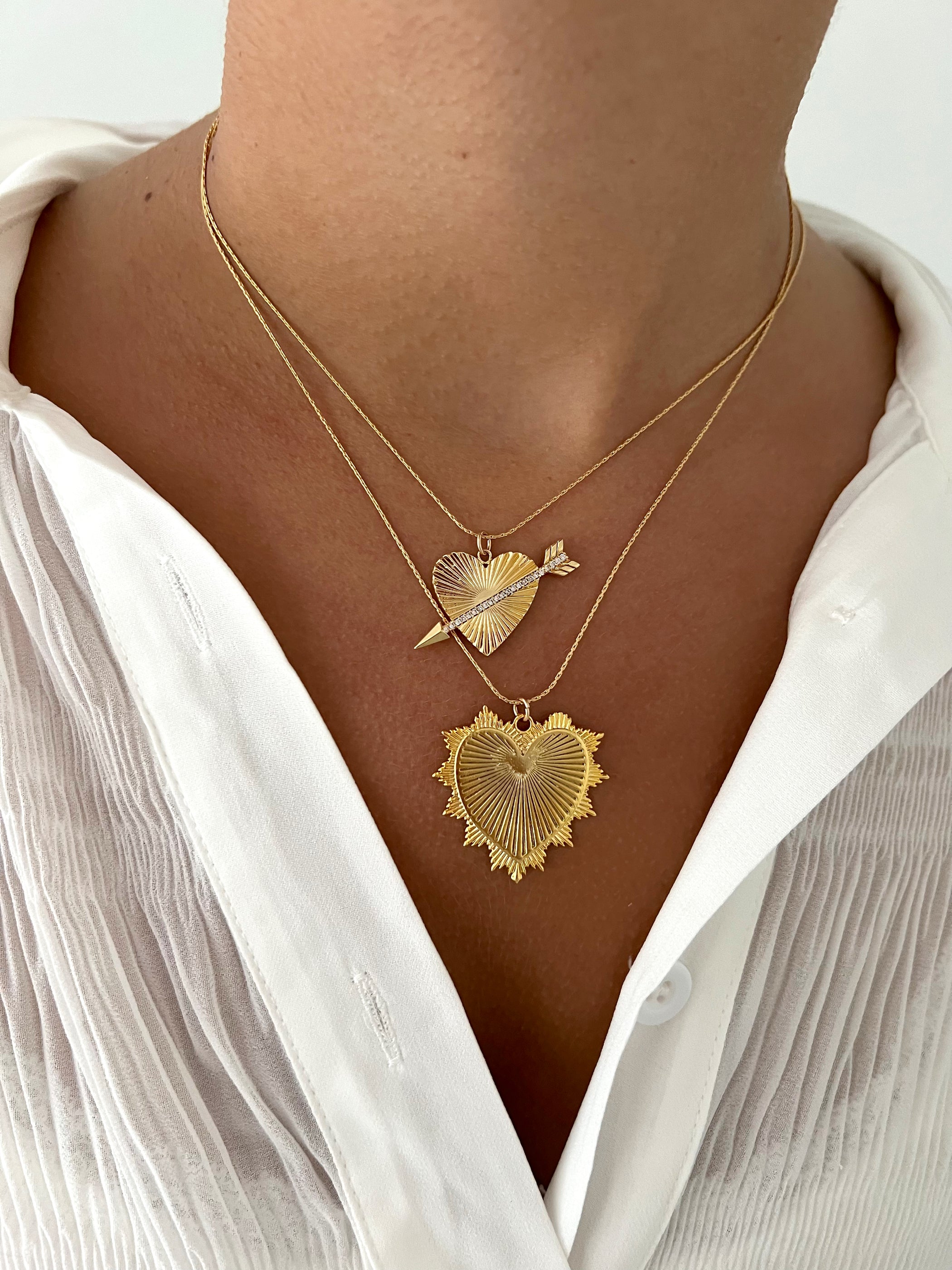 LARGE HEART NECKLACE – ALV Jewels