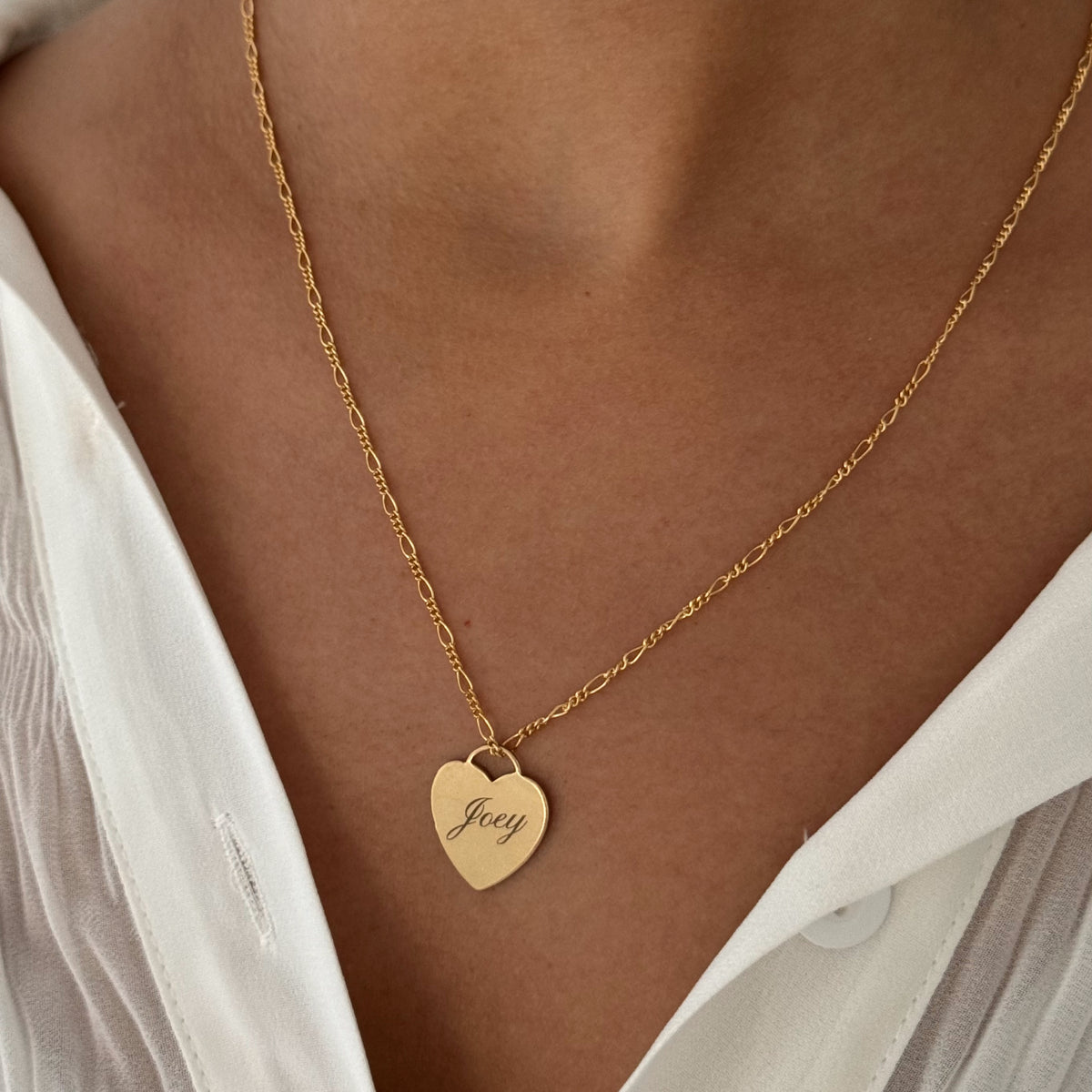 ENGRAVED HEART NECKLACE – ALV Jewels